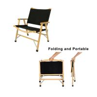 China Oak Wood Fold Out Camping Chair 2.4kg 600D Oxford Fabric for sale