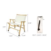 China Oak Wood Fold Out Camping Chair 2.4kg 600D Oxford Fabric for sale