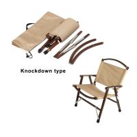 China Portable Oak Wood Folding Camping Chair 2.4kg with Carry Bag for sale
