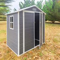 China 6x4ft Outdoor Storage Shed UV Resistant Waterproof Black Grey for sale