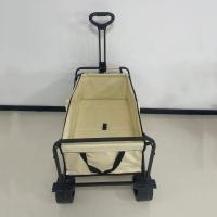 China Steel Folding Utility Wagon 100kg Capacity 150L Load Camping Cart for sale
