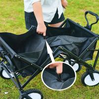 China Steel Folding Utility Wagon 100kg Capacity 150L Load Camping Cart for sale
