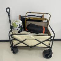 China Steel Folding Utility Wagon 100kg Capacity 150L Load Camping Cart for sale