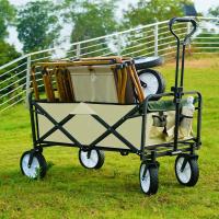 China Steel Folding Utility Wagon 100kg Capacity 150L Load Camping Cart for sale