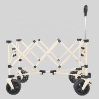 China 150KG Capacity 4-Wheel Steel Frame Folding Camping Cart for sale
