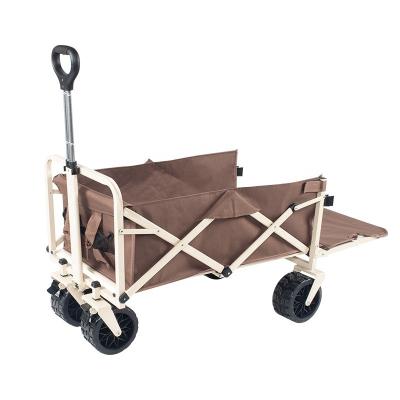China 150L Outdoor Folding Wagon Cart with Steel Frame 49.21x21.65 Inches for sale