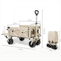 China 150L Outdoor Folding Wagon Cart with Steel Frame 49.21x21.65 Inches for sale