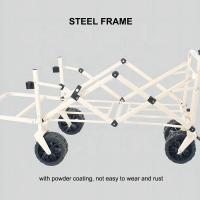 China 150L Outdoor Folding Wagon Cart with Steel Frame 49.21x21.65 Inches for sale