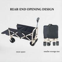 China 150L Outdoor Folding Wagon Cart with Steel Frame 49.21x21.65 Inches for sale