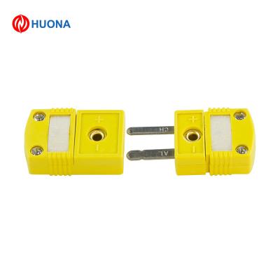 China Thermocouple Type K Mini Size Connector Flat Chromel Alumel Pin Thermometer Plug ANSI for sale