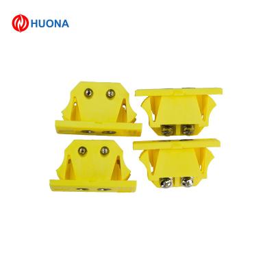 China Manufacture Type K Yellow Color Standard Thermocouple Plug and Face Plate Connector for sale