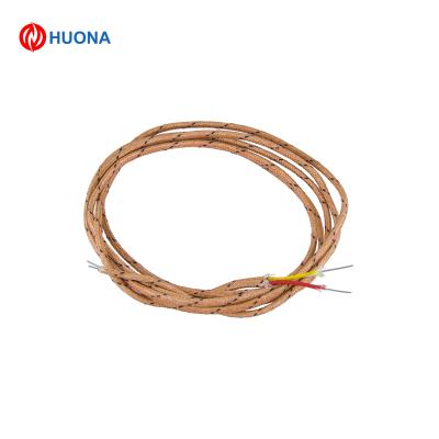 China K-Type Thermocouple Cable Brown with Black Yarn For Industrial Heating for sale