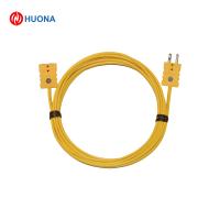 China Type T Thermocouple Cable 2×0.5mm PVC Insulated Yellow Mini Connector Set for sale