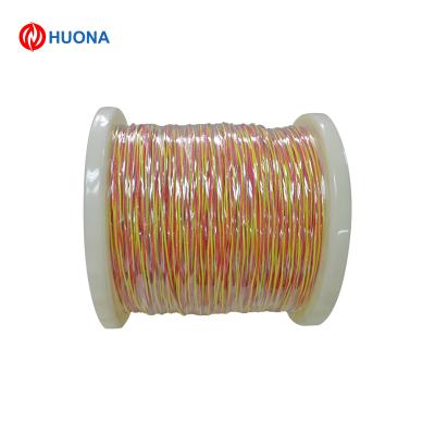 China 2 Core Parallel Glass Fiber Braided Type K Thermocouple Wire 28AWG Ultra Fine Heat Resistant Cable for sale