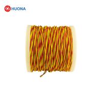 China 2 Core High Twist Silicone Insulated Type K Thermocouple Wire 26AWG Ultra Flexible Temperature Sensing Cable for sale