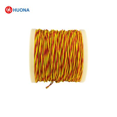 China 2 Core High Twist Silicone Insulated Type K Thermocouple Wire 26AWG Ultra Flexible Temperature Sensing Cable for sale
