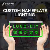 China Machine Logo Nameplate Light LED Acrylic Name Plate Crystal 40000 Hours 1.5W for sale