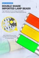 China Yellow Glow LED Signal Tower Light Tower Warning Light For Machine 3 Colors Flash 12V 24V for sale
