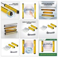 China Slim Safety Light Curtain 30x30mm Yellow Extrusion 5m Cascading Hand Finger Protection Barrier for sale