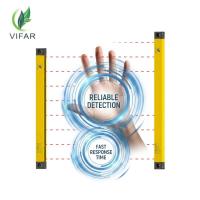 China Ultra Thin Safety Light Curtain 25x12mm Front Mount Infrared Barrier 3m Sensing Range Sensor for sale