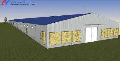 China Custom Prefab Layer Chicken House Structures , Automatic Layer Poultry Farm Structure for sale