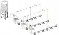 China Steel Poultry Farm Automatic Feeding System For Broilers And Layers for sale