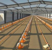 China Energy Efficient Climate Controlled Poultry House with Modular Design Feeding Line for sale