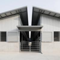 China Hot-Dip Galvanized Steel Cattle Shelter with Customizable Span 12-30m and 20-Year Design Life for sale