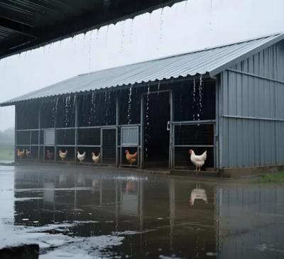 China Low Maintenance Cost Stable Structure Prefabricated Steel Chicken Coop for Poultry House Farming for sale