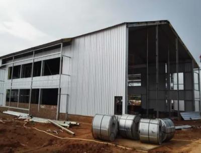China Hot-Dip Galvanized Steel Poultry House with Automatic Feeding System and Customizable Dimensions for sale