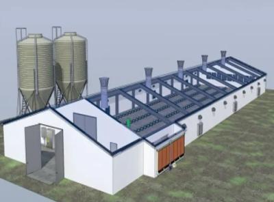 China Fully Automated Steel Poultry House with Magnesium-Aluminum-Zinc Coated Steel for 20+ Years Lifespan for sale