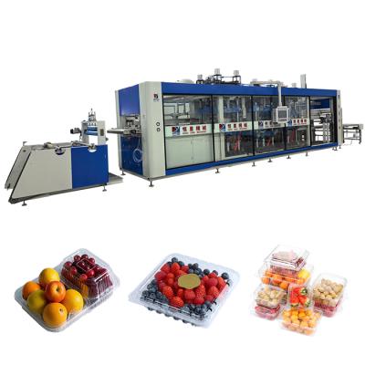 China High Speed Pressure Thermoforming Machine with 710×850mm Forming Area 4 Station PLC Control and Remote Monitoring for sale