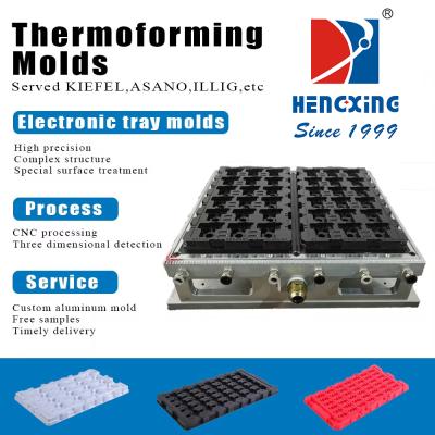China Wear-Resistant Aluminum Thermoforming Mould With Smooth Surface And High Precision For Electronic Tray Molds For Positive And Negative Pressure Thermoforming Machine for sale