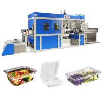 China Fully Automatic Servo Driven Thermoforming Machine Touch Screen Control Ceramic Heating For PP/PS/PVC Materials Pet Product for sale
