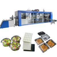 China Full Automatic Pressure Thermoforming Machine with 480-750*1000mm Maximum Forming Area 5-25 Mold/Min Efficiency and 62.4KW Electric Furnace for sale
