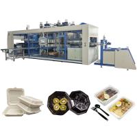 China Fully Automatic Three-Station Pressure Thermoforming Machine Automatic Disposable Plastic Food Container Thermoforming Machine Multi-Stations Thermoforming Machine for sale