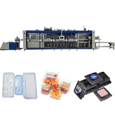 China 4 Station Remote Control Pressure Thermoforming Machine with 650×750mm Forming Area for Plastic Flower Pots for sale