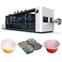 China Multi Station Vacuum Pressure Forming Machine with 710×850mm Maximum Molding Die Area 400×450mm Minimum Forming Die Area and 710×850mm Maximum Punching Area for sale
