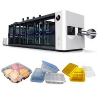 China High Quality Toy Cosmetics Packaging Food Tray Making Machine Plastic Multi-Stations Thermoforming Machines for sale