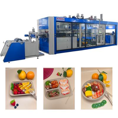 China Plastic Lunch Box Vacuum Forming Machine with Servo Motor Drive for PET/PP/PS/PVC/EPS/HIPS Fruits & Vegetables Boxes for sale