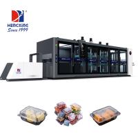 China High Speed Automatic PP PS PET PVC Plastic Box Making Machine Servo Motor Drive Pump Remote Control Touch Screen Control for sale