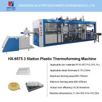 China Fully Automatic 3/4 Stations Positive & Negative Pressure Thermoforming Machine for Plastic Trays for sale