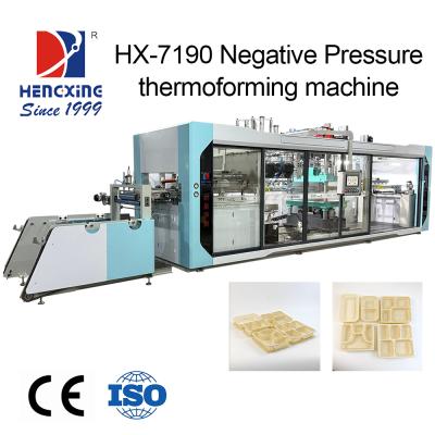 China Corn starch Box Food Containers Thermoforming Machine Automatic PS/PVC/ABS PET/PP/PE Vacuum Forming Machine High Productivity for sale