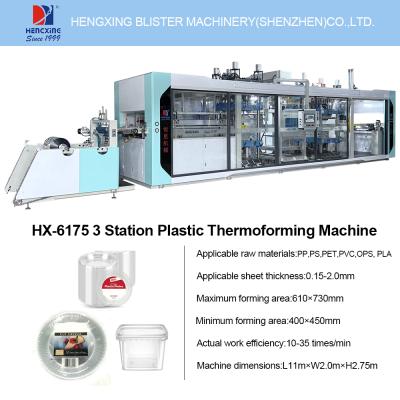 China Touch Screen Plastic Thermoforming Machine for Disposable Cup Lids & Container Blanks for sale