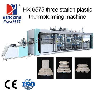 China Eco-friendly Materials Automatic Bamboo  Vacuum Forming Machine For Biodegradable Disposable Meal Box Thermoforming Machine for sale