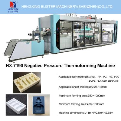China Continuous Roll-Fed Thermoforming Machine for Food Packaging, Precision Thermoforming Machine for Food Grade Plastic Packaging
Industrial Thermoforming Machine for Food Container Manufacturing for sale