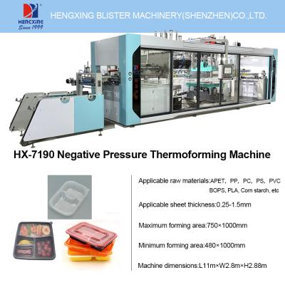 China Pressure Thermoforming Machine PS Food Container Making Machine Ce Plastic Tableware Machine for Fast Food for sale