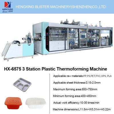 China Automatic Thermoforming Machine for Food Packaging - PET/PP/PS Material High Speed Vacuum Forming Machine for Food Tray Production Multi-Station Thermoforming Machine for Disp for sale