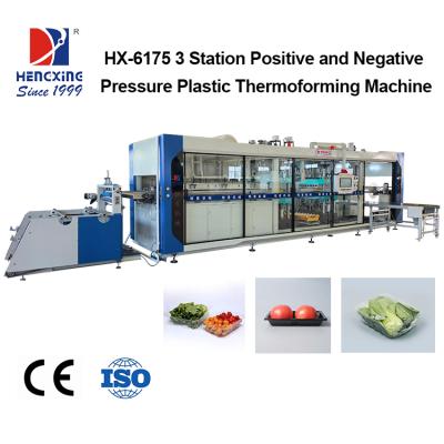 China Plastic Fruit Clamshell & Meat Tray Thermoforming Machine Automatic Fresh Supermarket Food Packaging Box Making Machine for PP PET Sheet for sale