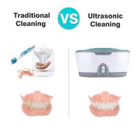 China Detached Design Convenient Use Denture Glass Shaver Tableware Cleaning Ultrasonic Cleaner for sale